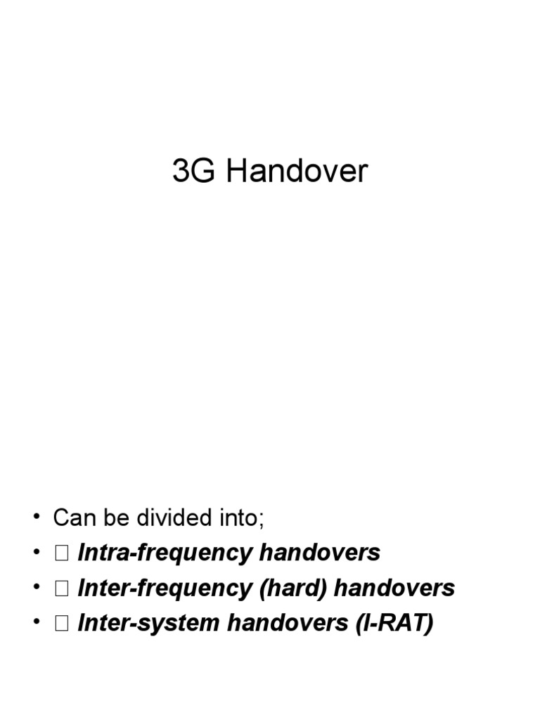 3G Handover | PDF | Mobile Technology | Electronic Engineering