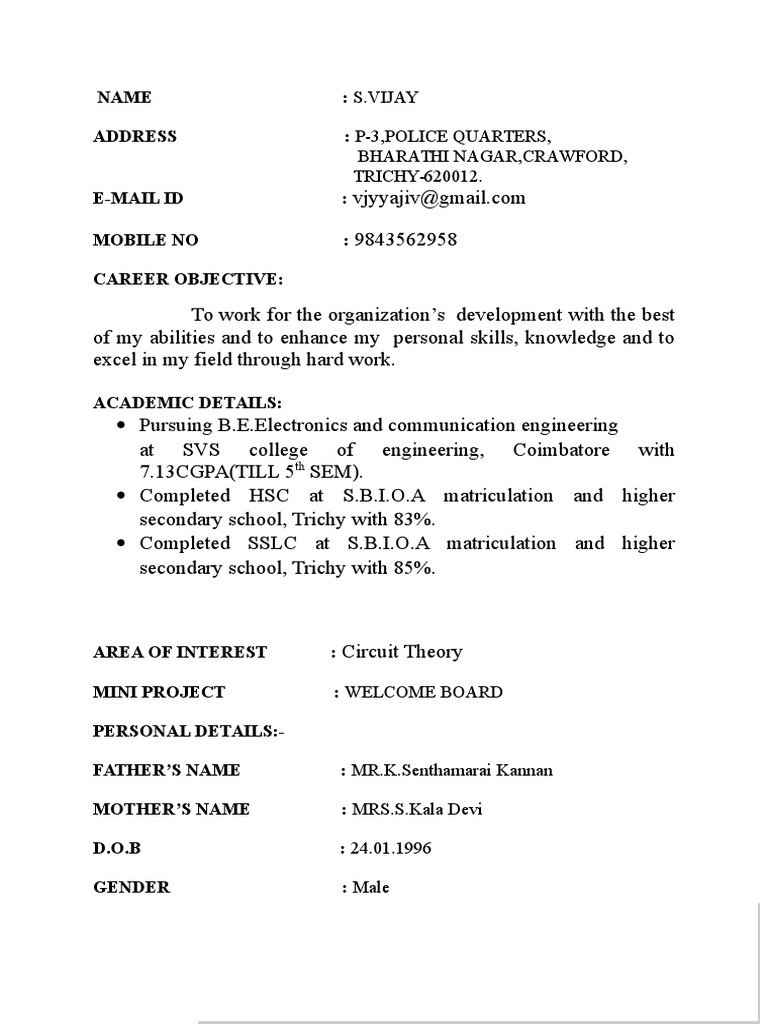 Vijay Resume | PDF