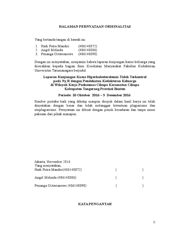 Halaman Originalitas | PDF