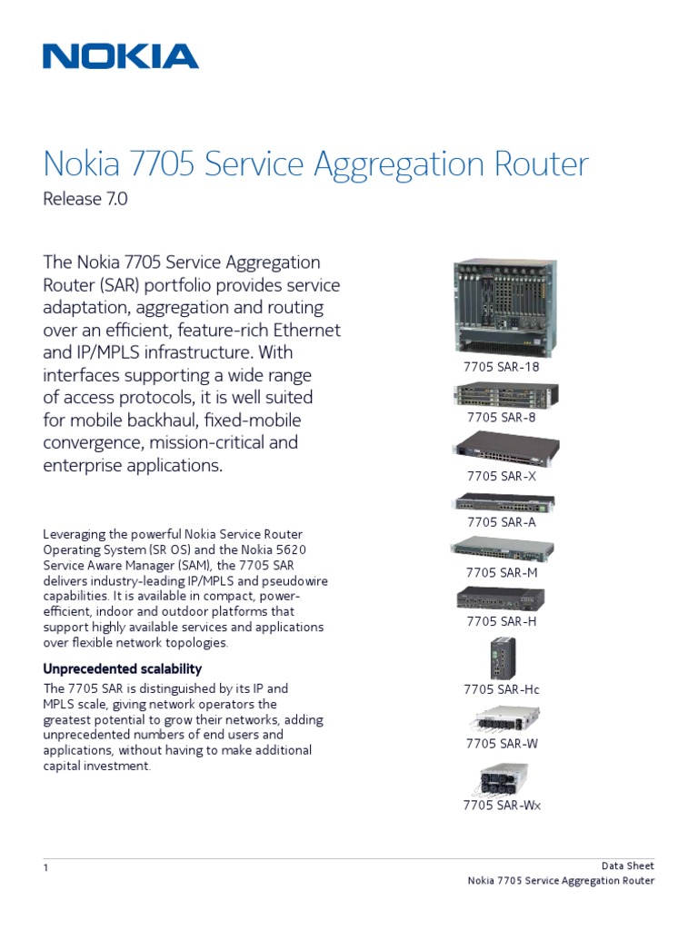 02. Nokia 7705 SAR Series_Datasheet | Virtual Private Network ...