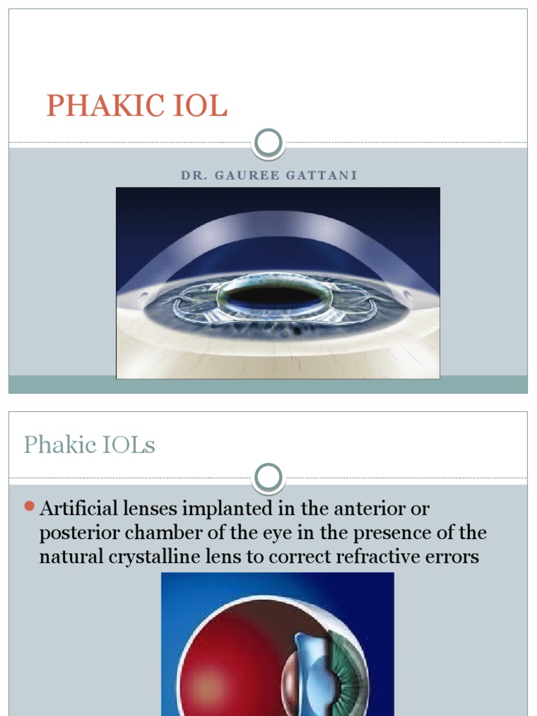 Phakic Iol: Dr. Gauree Gattani | PDF | Visual System | Sensory Organs