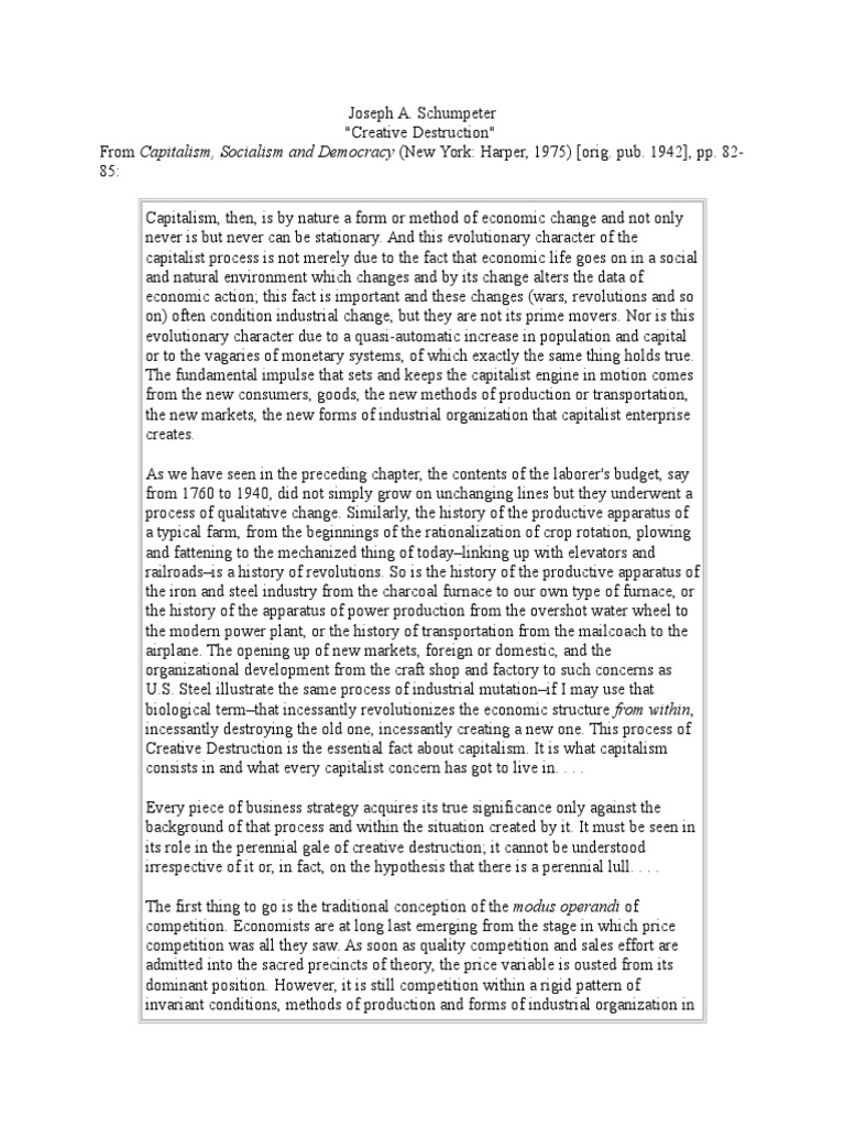 Creative Destruction | PDF | Capitalism | Venture Capital
