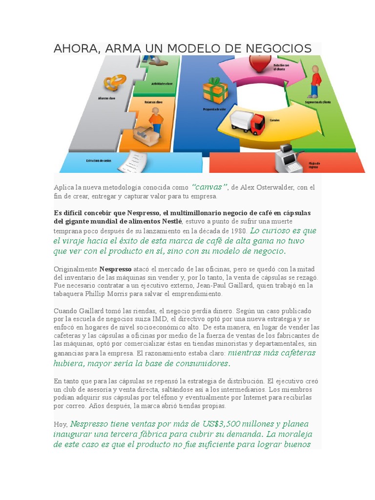 Caso Canvas - Nespresso | PDF | Distribución (comercial) | Cliente