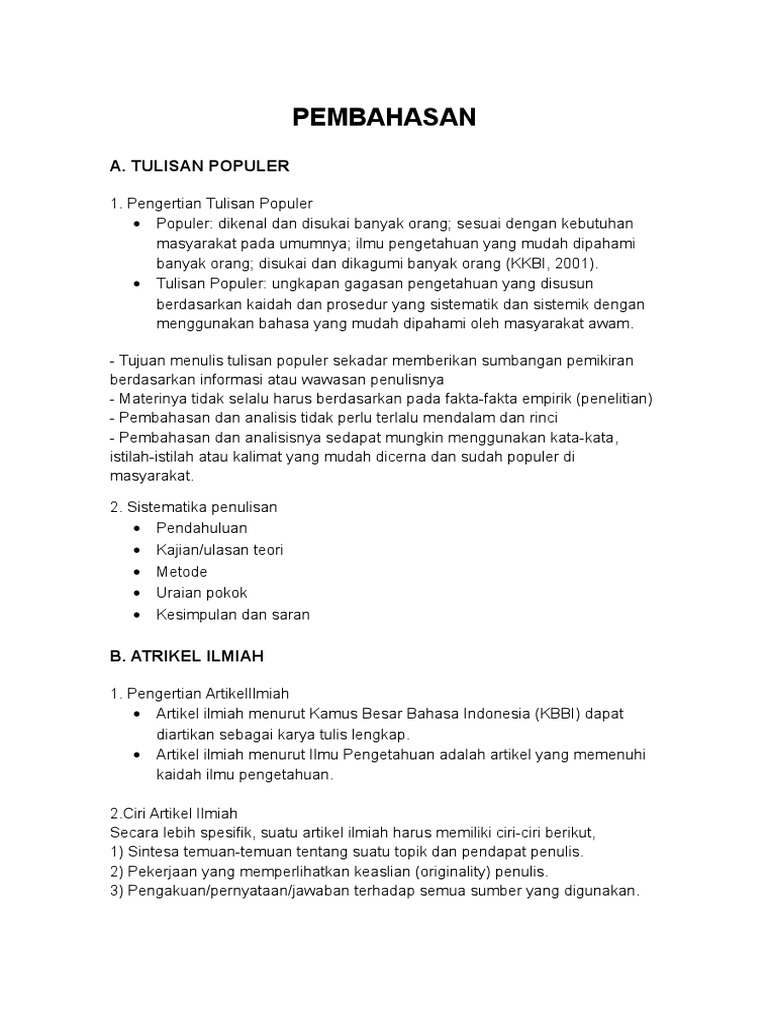 Kelompok 4 Tulisan Populer | PDF