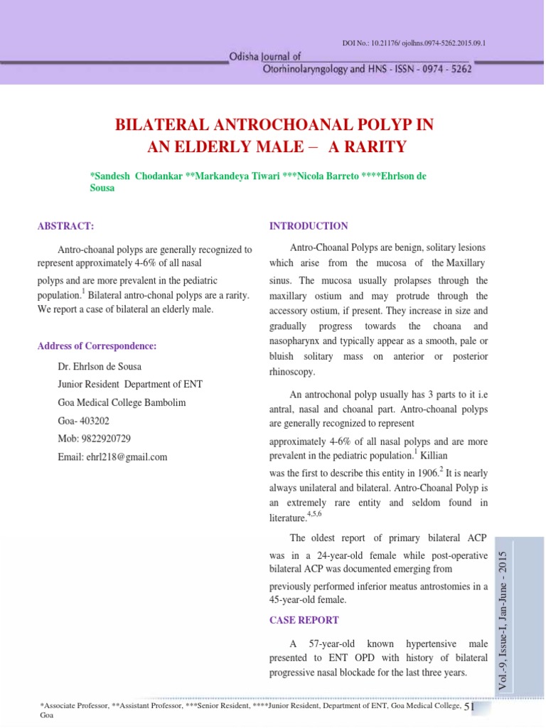 12.bilateral Antrochoanal Polyp in | PDF | Clinical Medicine | Human ...