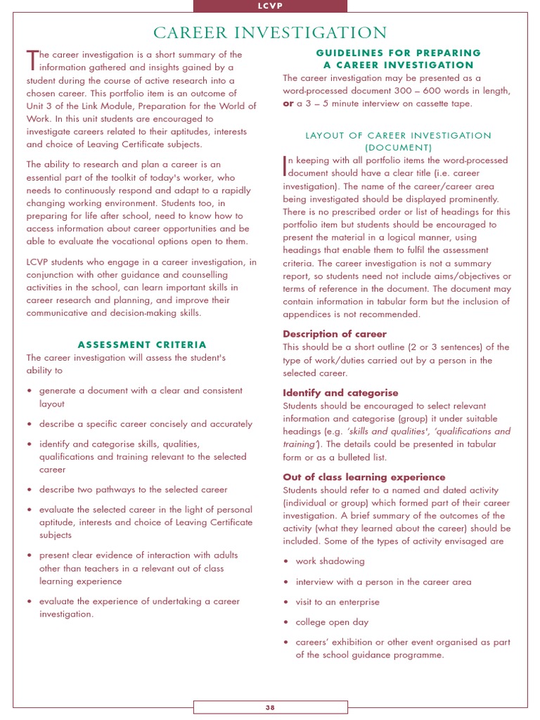 Career Investigation | PDF