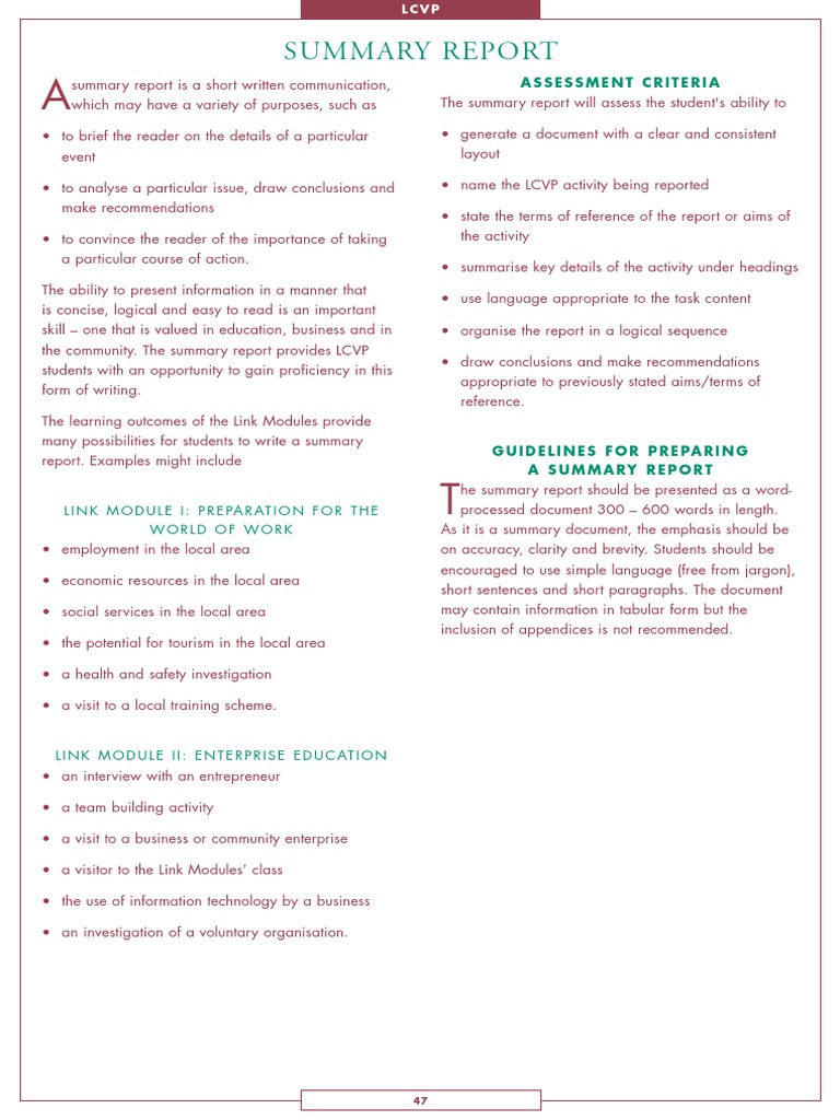 Summary Report | PDF