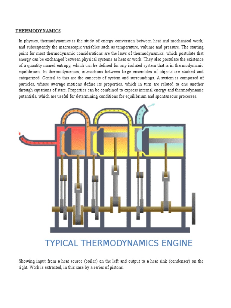 Typical Thermodynamics Engine | PDF | Thermodynamic Equilibrium ...