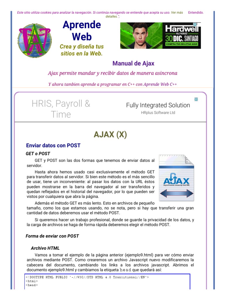 Enviar Datos Con POST en Ajax | PDF | Script Java | Servidor web