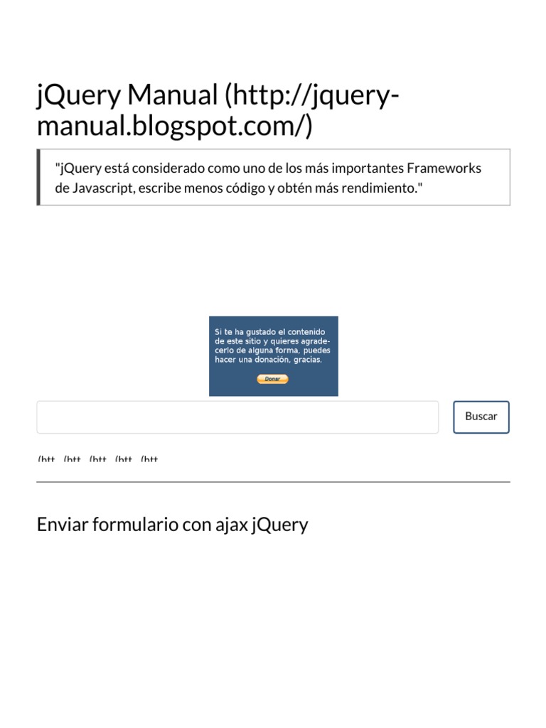 Enviar Formulario Con Ajax JQuery JQuery Manual | PDF | J Query | Script Java