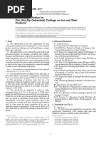 Hot-Dip Galvanizing Standard ASTM-A123 | PDF | Galvanization | Steel