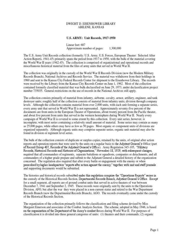 US Army Unit Records Index | PDF | Division (Military) | Regiment