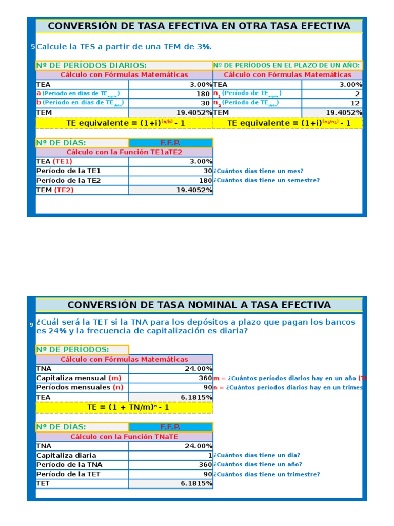 10 Ejercicios - Conversion de Tasas | PDF | Economias | Business