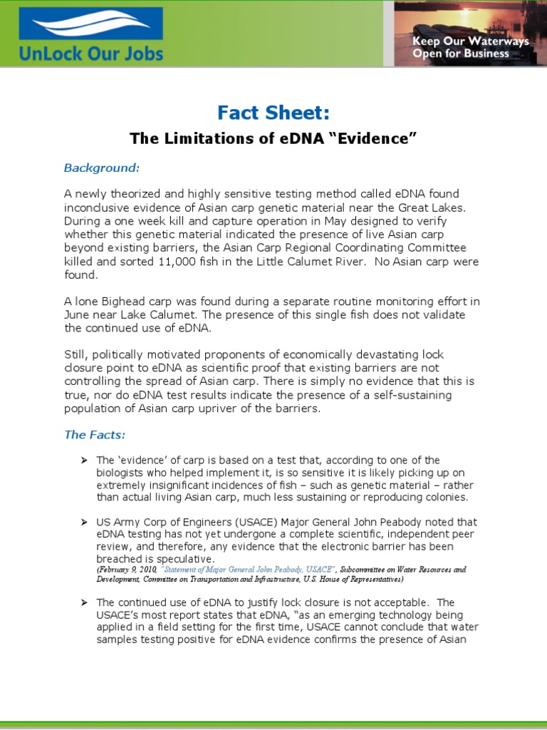 eDNA: Fact Sheet | PDF | Environment | United States Army Corps Of ...