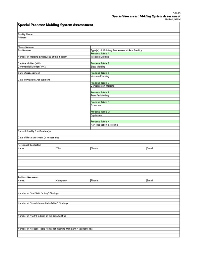 Copia de CQI-23 | Audit | Specification (Technical Standard)