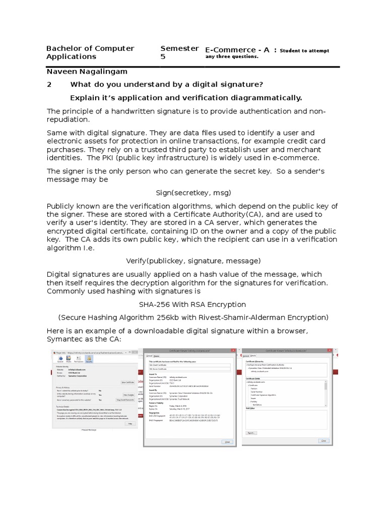 BCA E Commerce Assignment A | PDF | Html Element | Public Key Cryptography