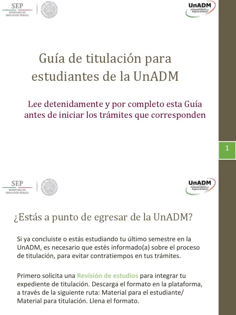 Titulacion UnADM | PDF