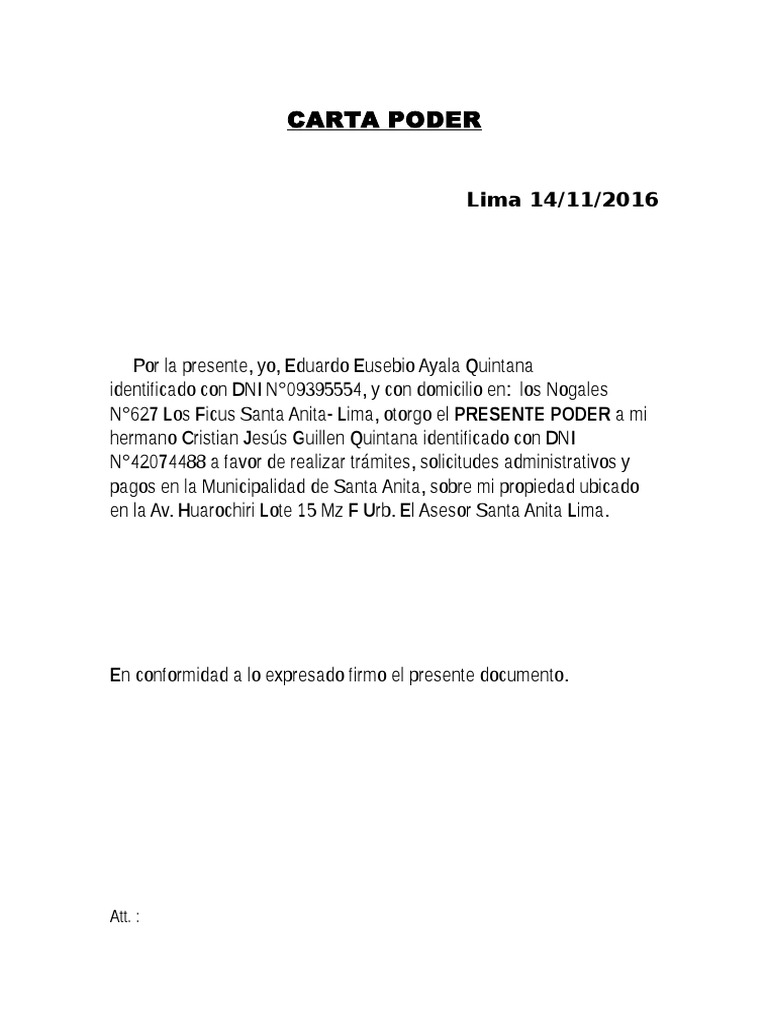 Carta Poder | PDF