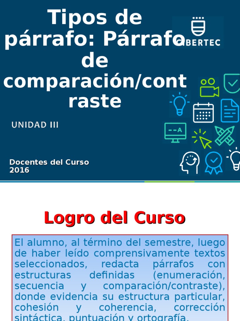 Sesión 17 - Párrafo de Comparación-Contraste | PDF | Marketing ...