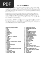 Daftar Dapur dan Nama Keris Pusaka | PDF