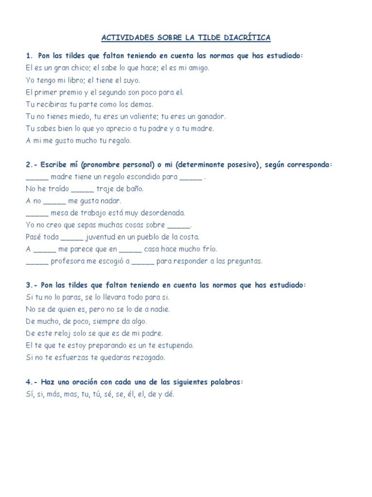Acentos y Tildes | PDF | Gramática | Morfología Lingüística
