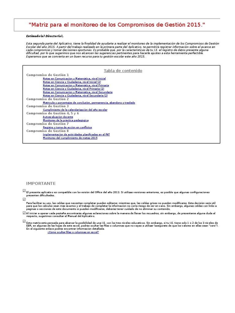 Cuadro de Compromisos | Descargar gratis PDF | Tabla (base de datos ...