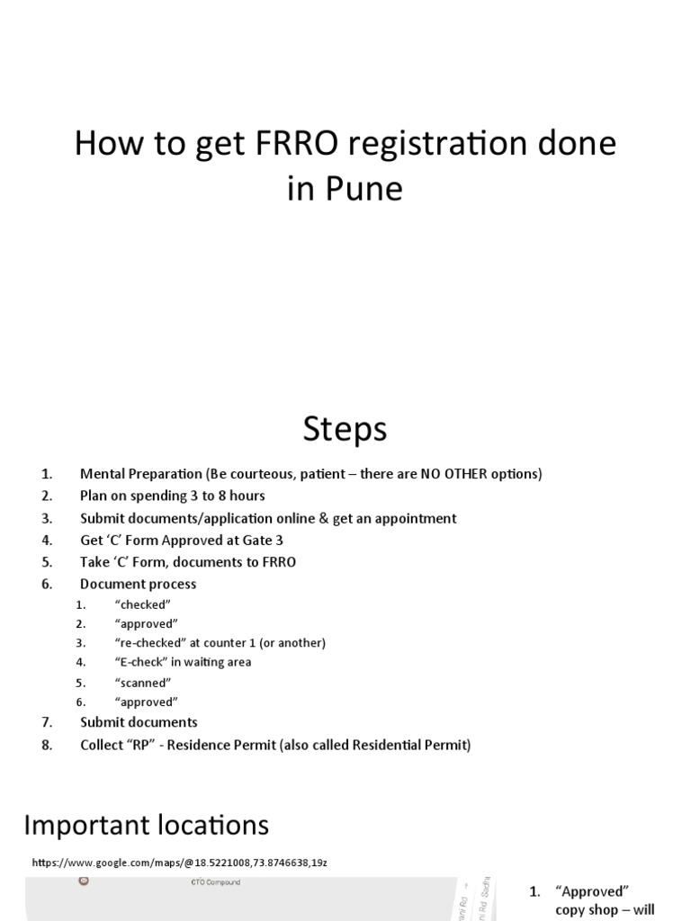 FRRO Process Pune PDF | PDF