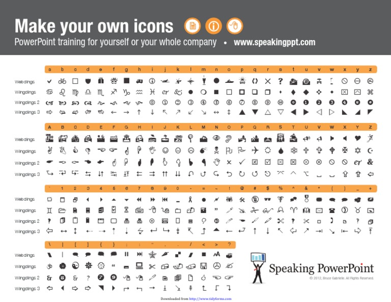 Wingdings Webdings Character Map | PDF