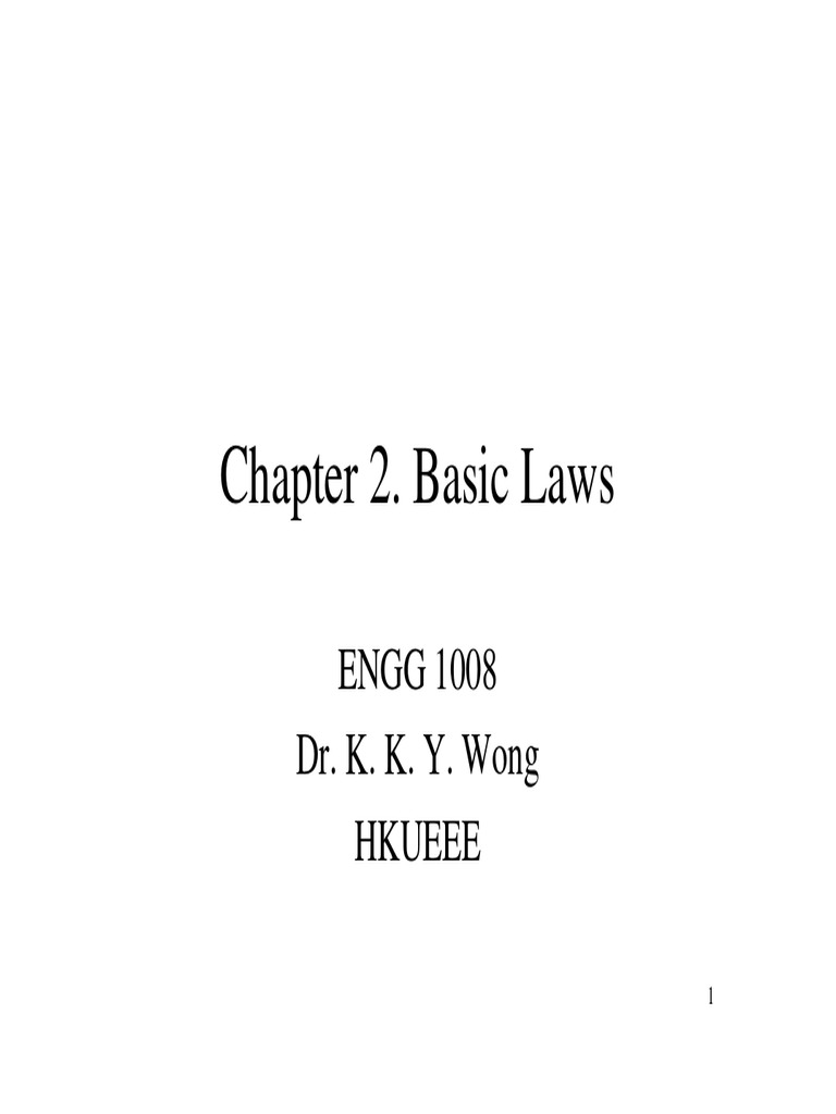Ch2 Basic Laws | PDF | Series And Parallel Circuits | Electrical Circuits