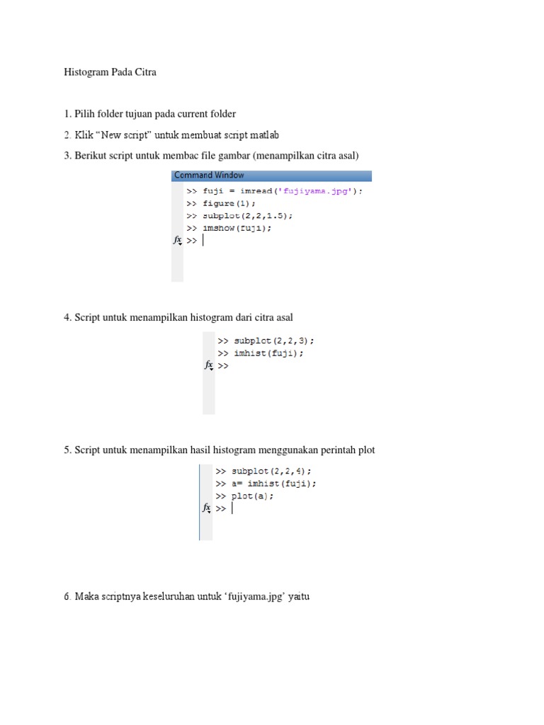 Histogram Pada Citra PDF | PDF