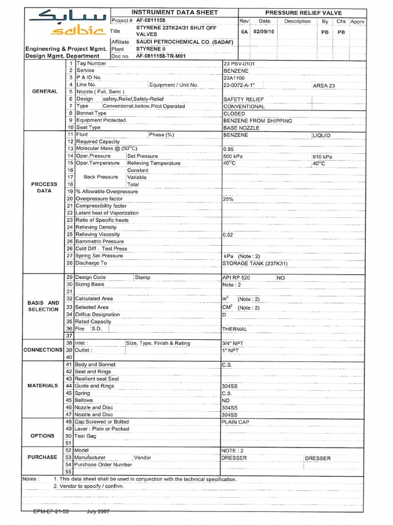 Data Sheet-Shut Off Valve Instrument | PDF