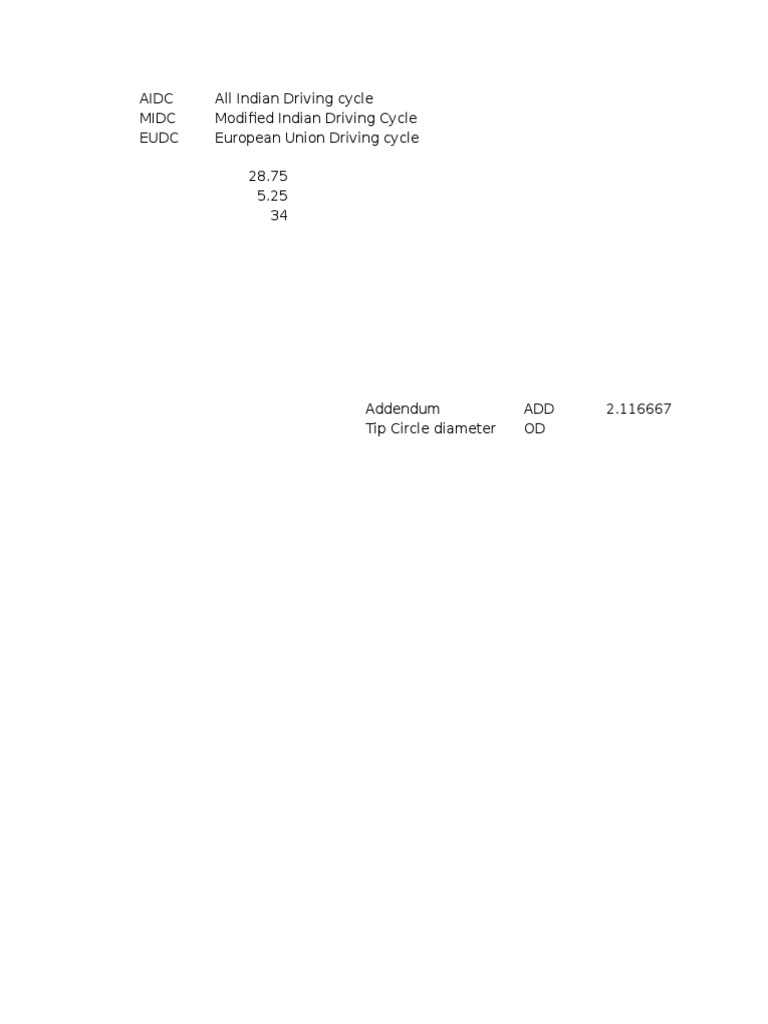 Aidc All Indian Driving Cycle Midc Modified Indian Driving Cycle Eudc ...