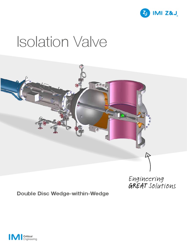 IMI Z+J Isolation Valve | PDF | Valve | Gas Technologies