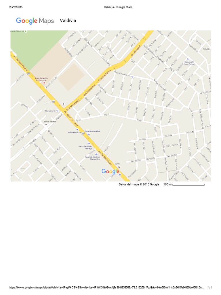 Mapa de Valdivia, Los Rios | PDF