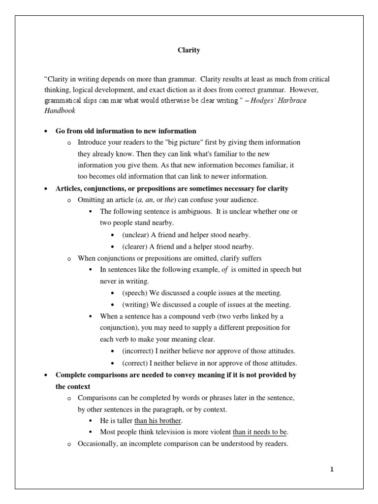 Clarity | PDF