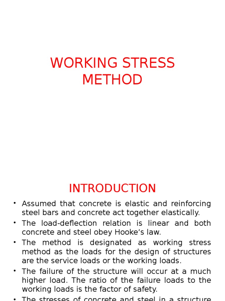 Working Stress Method | PDF | Stress (Mechanics) | Bending