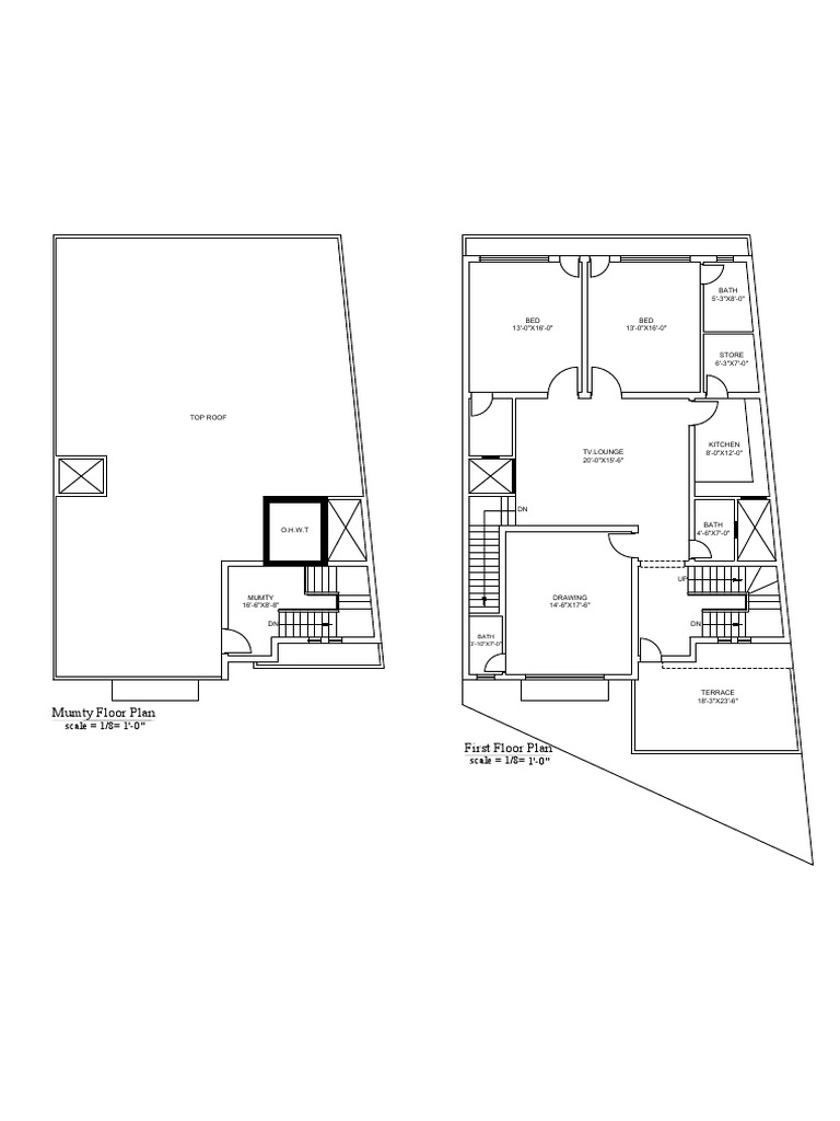 First Floor and Mumty Plan Layout | PDF | Home & Garden