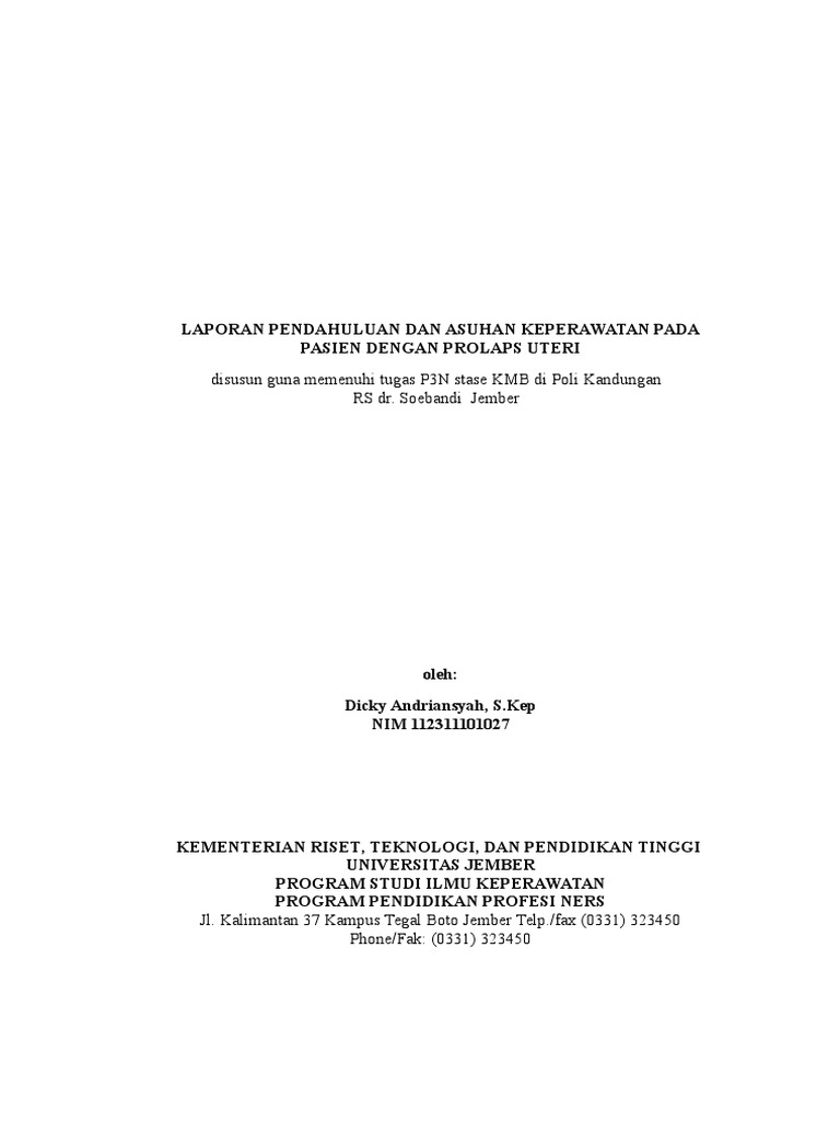 LP Prolaps Uteri | PDF