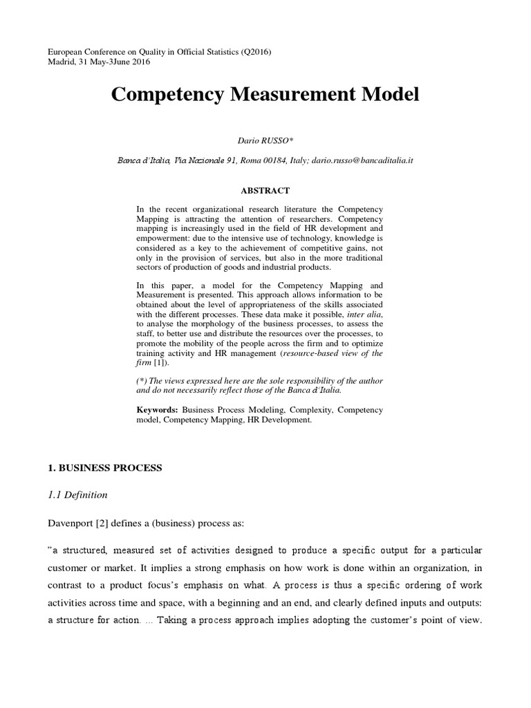Competency Measurement Model | PDF | Competence (Human Resources ...
