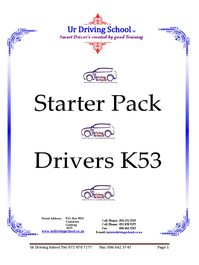 Drivers K53 Starter Pack | PDF | Driving | Clutch