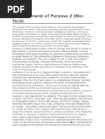 PhD Statement of Purpose in Biochemistry | PDF | Fusion Protein | Biology