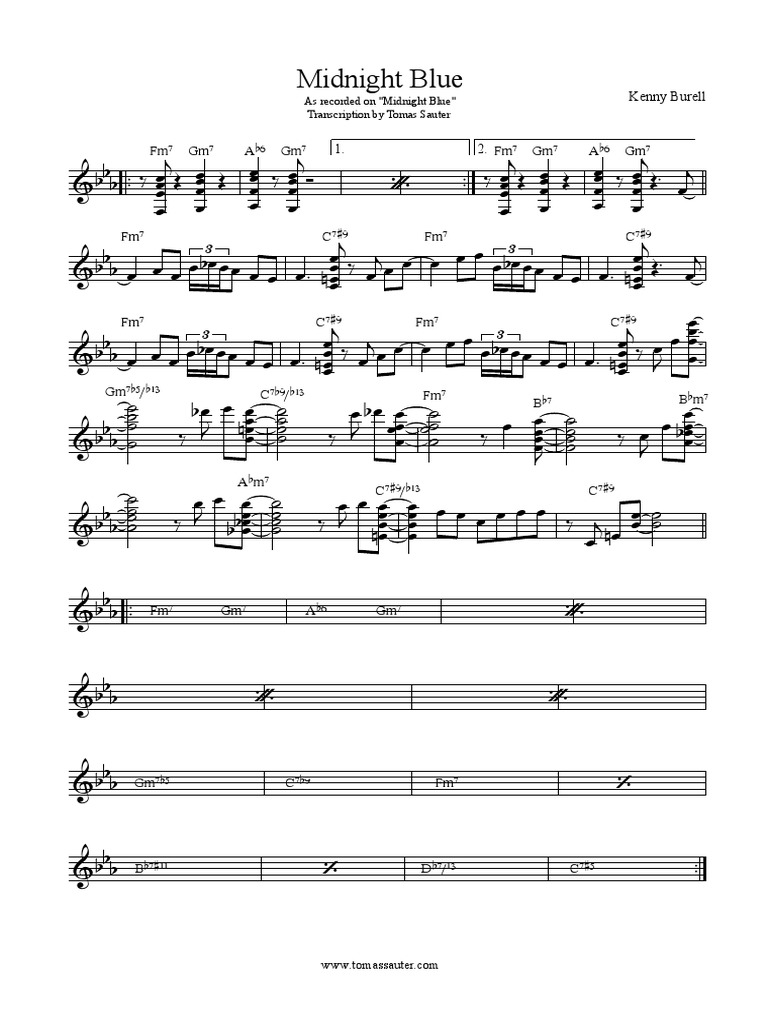 Midnight Blue Kenny Burell-1 PDF | PDF