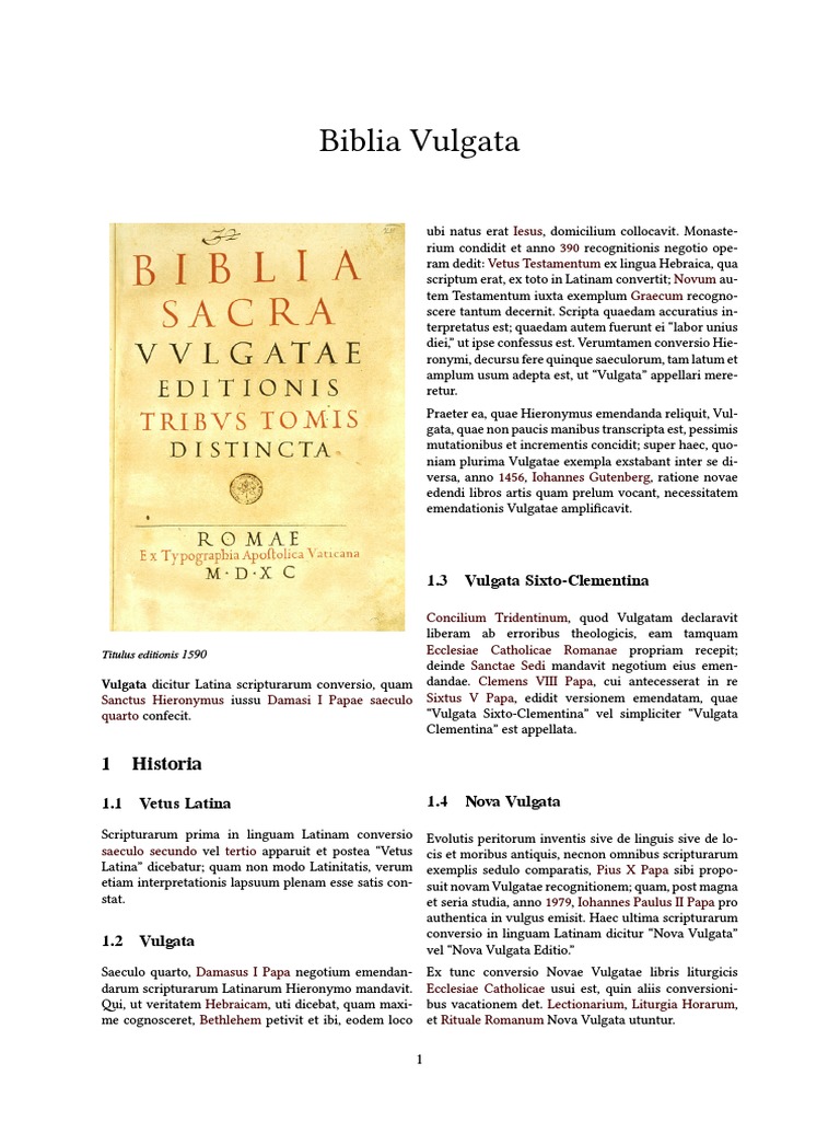 Biblia Vulgata | PDF
