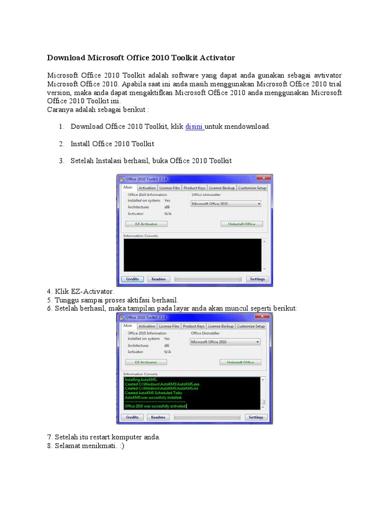 Microsoft Office 2010 Toolkit Activator | PDF