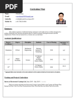 Resume Format For TCS | PDF | Educational Stages | Cognition