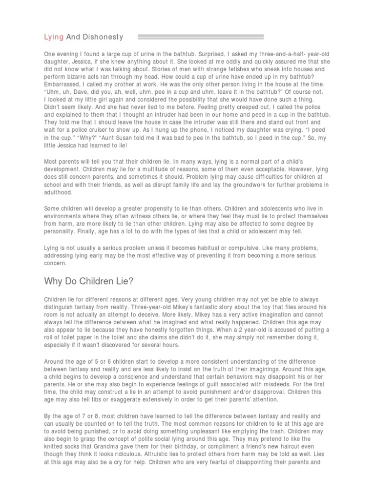 How To Lie | PDF | Lie | Deception