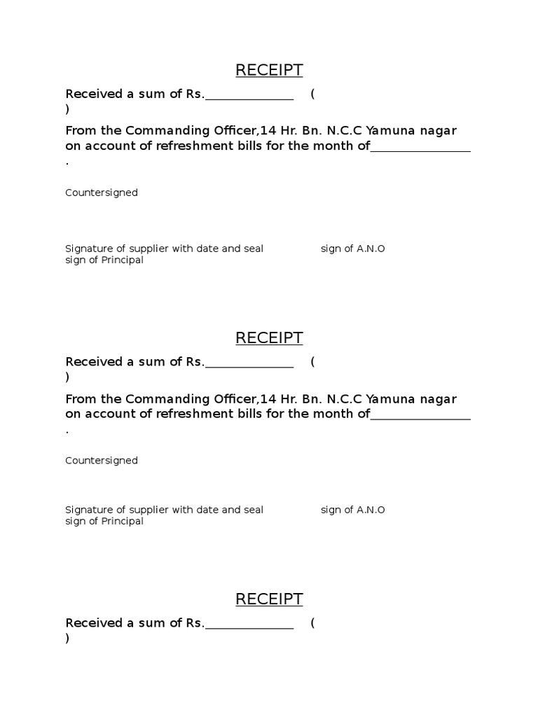 Receipt: Countersigned | PDF