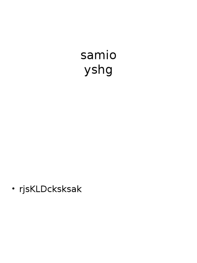 Samio | PDF