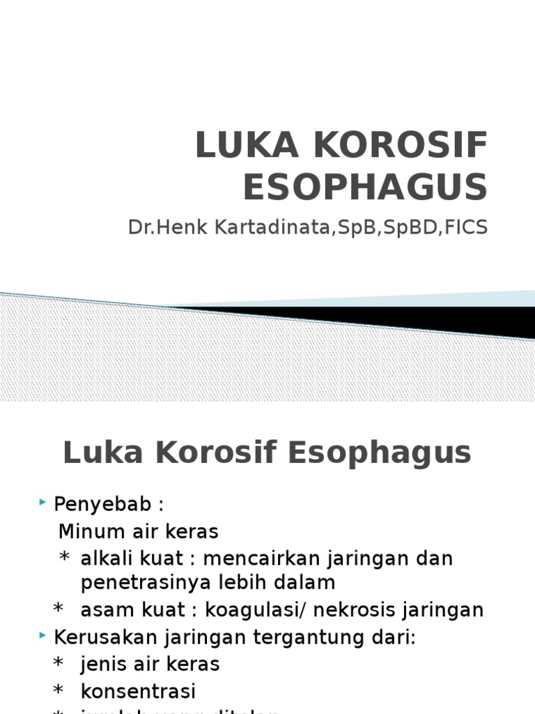 Luka Korosif Esophagus | PDF