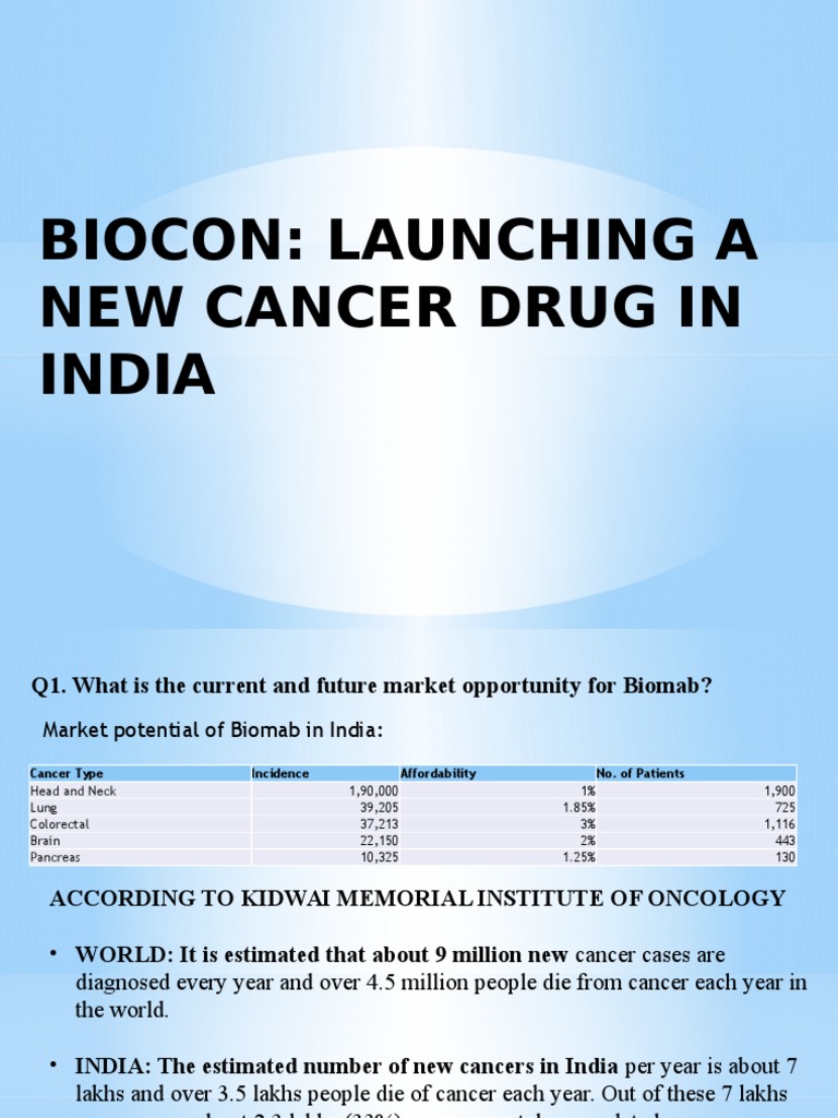 Biocon: Launching A New Cancer Drug in India | PDF | Self-Improvement ...